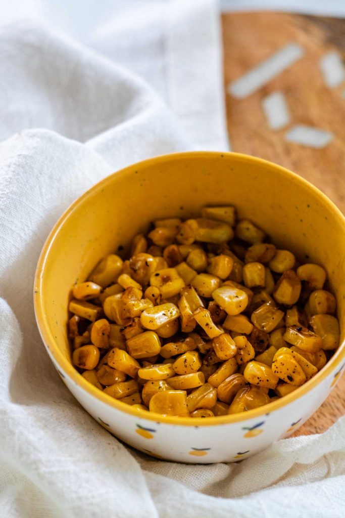 How to Char Frozen Corn - My Plant Based Bowl