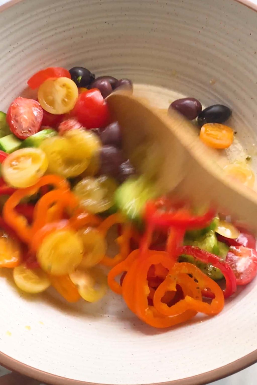 Quick & Easy Greek Salad without Lettuce - My Plant Based Bowl